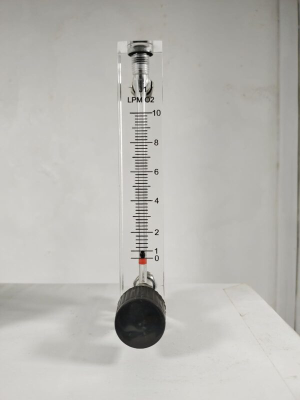 Acrylic Tube Rotameter for Oxygen, Range 0 to 10 LPM, Connection 1/4 ...