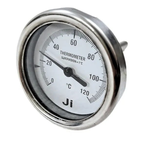 Bimetal Dial Thermometer Temperature Gauge, Dial 2 1/2", Range 0 to 120 ...